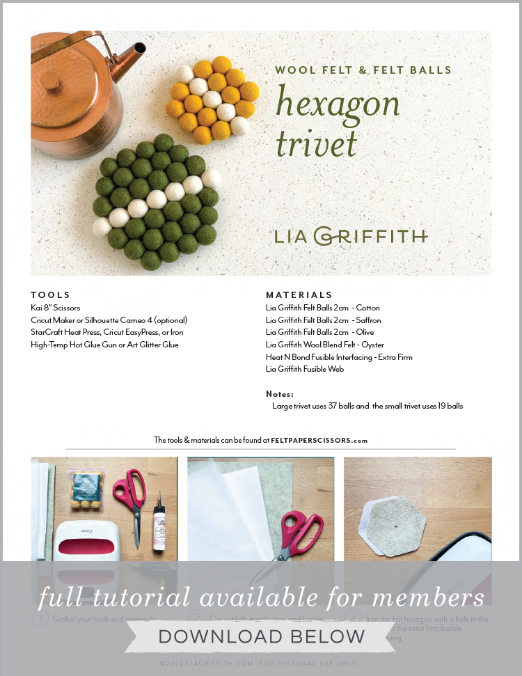 VIDEO: Wool Felt Ball Trivets DIY Tutorial - Lia Griffith
