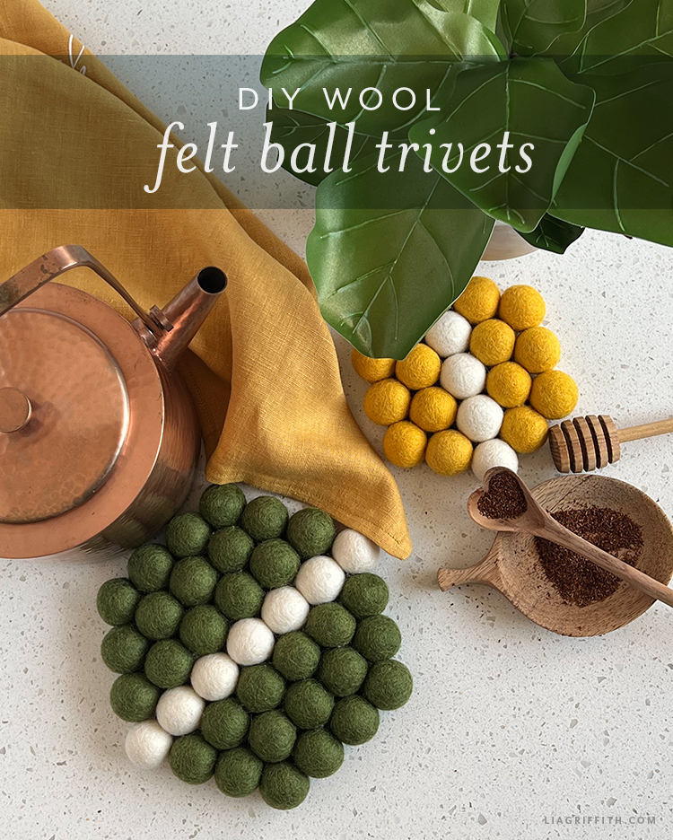 VIDEO: Wool Felt Ball Trivets DIY Tutorial - Lia Griffith