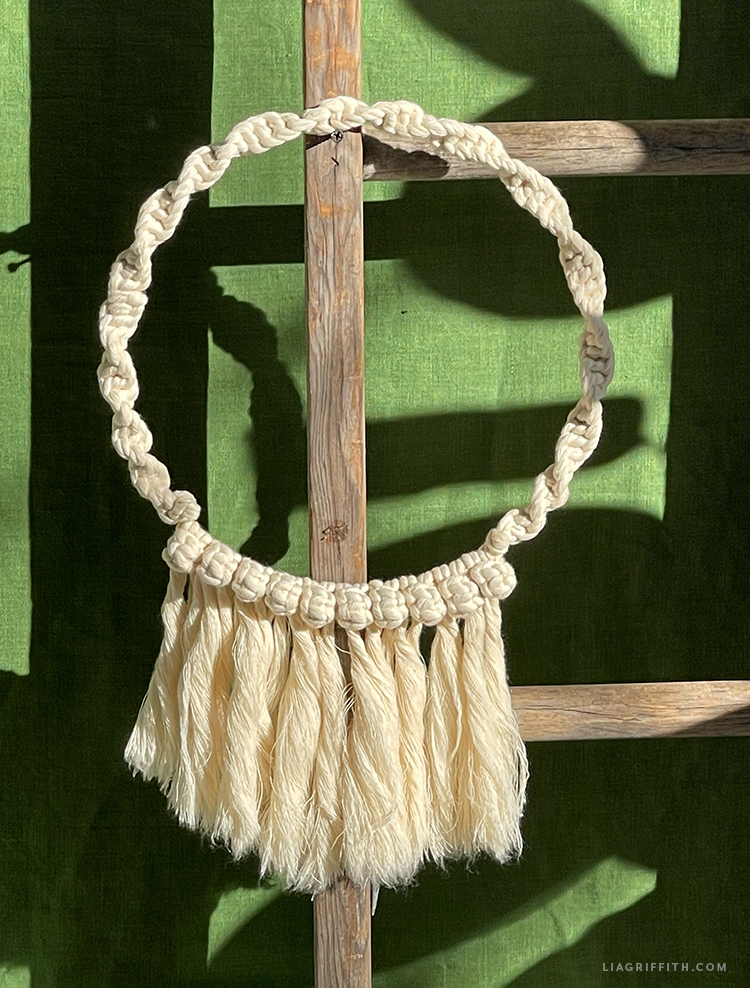 Fringed Macrame Wreath DIY Tutorial - Lia Griffith