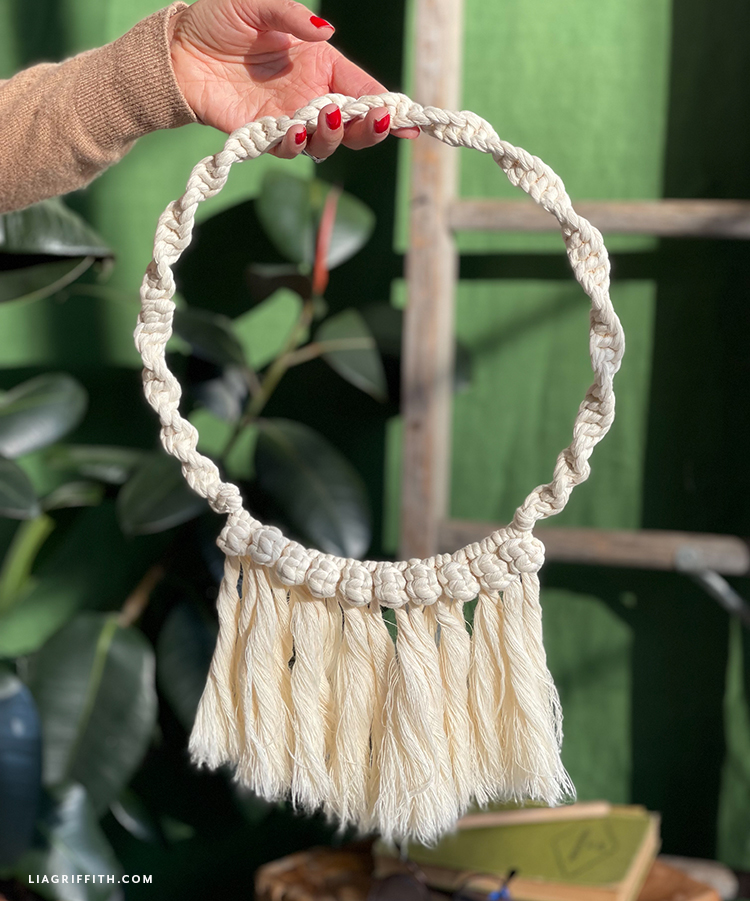 Fringed Macrame Wreath DIY Tutorial - Lia Griffith