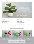 Frosted Paper Fiddle Leaf Fig Plant Template & Tutorial - Lia Griffith