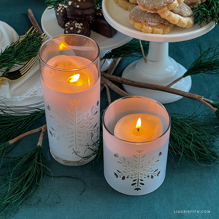 Papercut Floral Snowflake Luminary Template - Lia Griffith