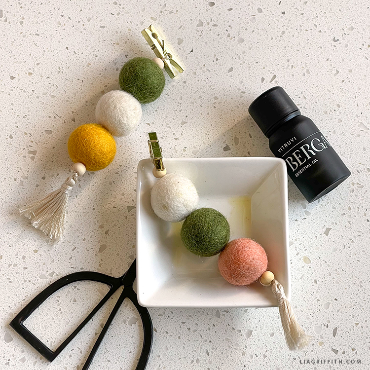 Felt Ball Diffuser DIY Tutorial - Lia Griffith