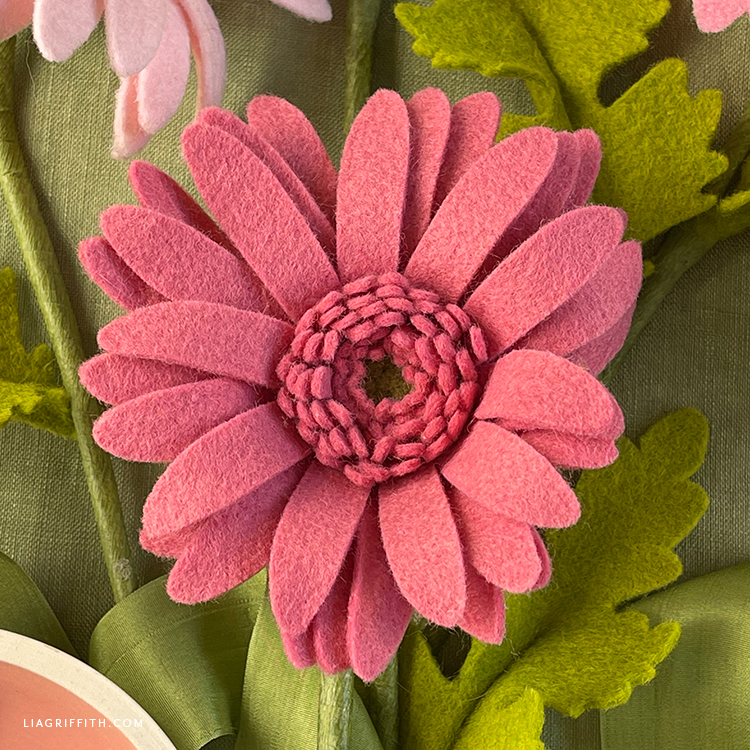 Felt Gerbera Daisies Template & Tutorial - Lia Griffith