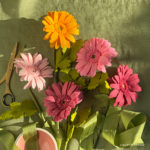 Felt Gerbera Daisies Template & Tutorial - Lia Griffith