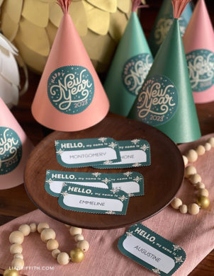New Year's Eve Party Labels (Free Printable) - Lia Griffith