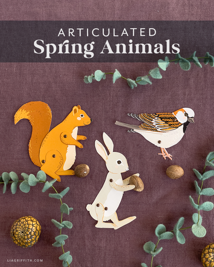 Articulated Paper Animals Template & Print Then Cut - Lia Griffith