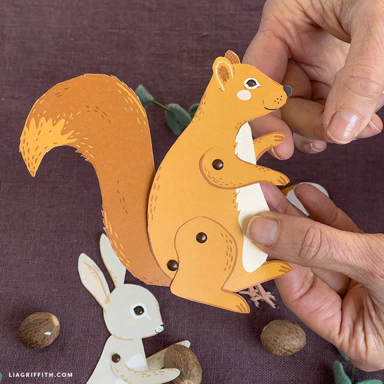 Articulated Paper Animals Template & Print Then Cut - Lia Griffith
