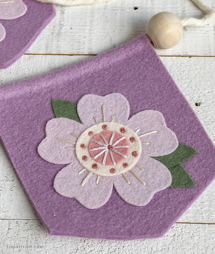 Wood Bead & Felt Name Banner DIY Template & Tutorial - Lia Griffith