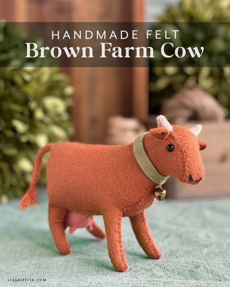 Felt Cow Template & Tutorial - Lia Griffith