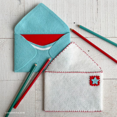 Felt Envelopes DIY: Free Template & Video Tutorial - Lia Griffith