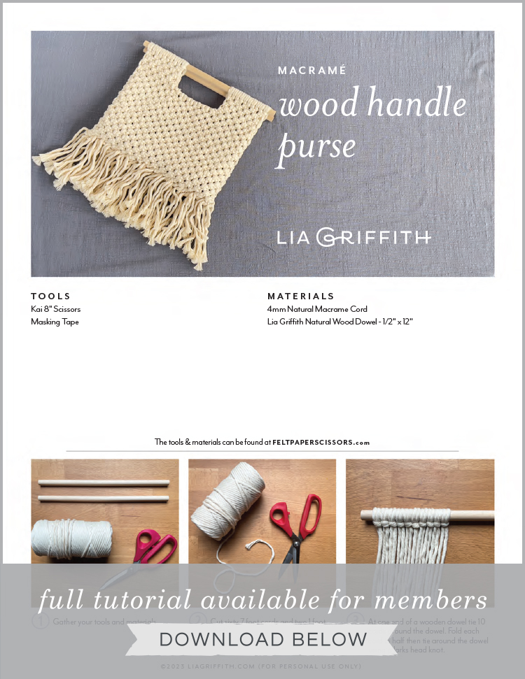 Macrame Purse DIY Tutorial - Lia Griffith