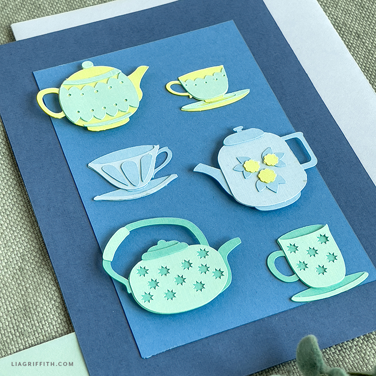 Positivi-Tea Papercut Card - Lia Griffith