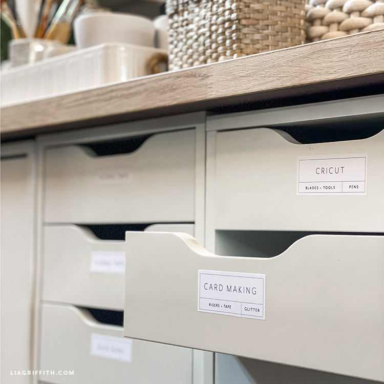 Craft Room Organization Labels (Free Printable) - Lia Griffith