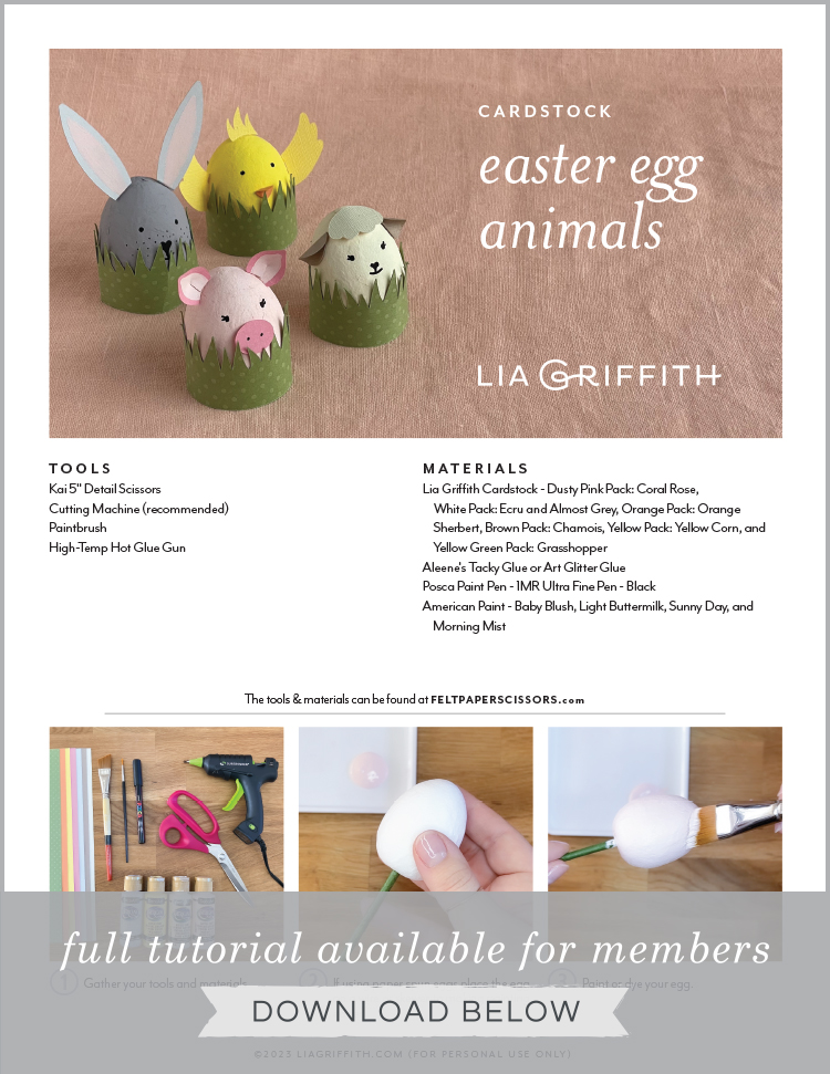 Easter Egg Animals DIY Template & Tutorial - Lia Griffith