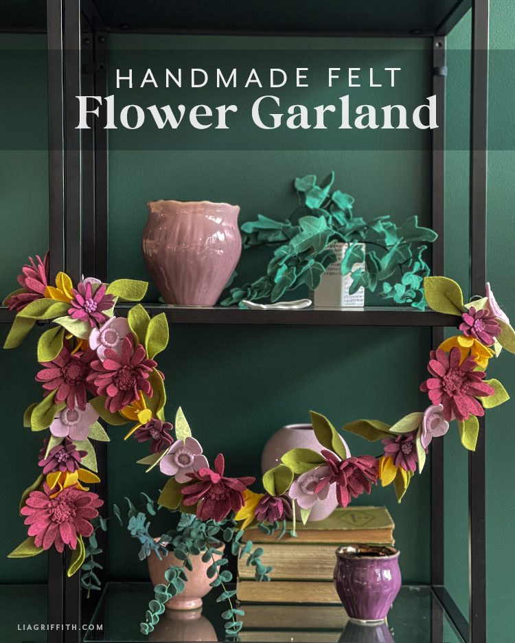 Felt Flower Spring Garland Template & Tutorial - Lia Griffith