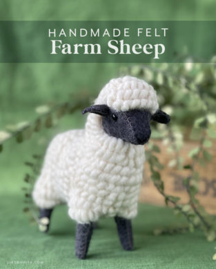 Felt Sheep Stuffie DIY Template & Tutorial - Lia Griffith