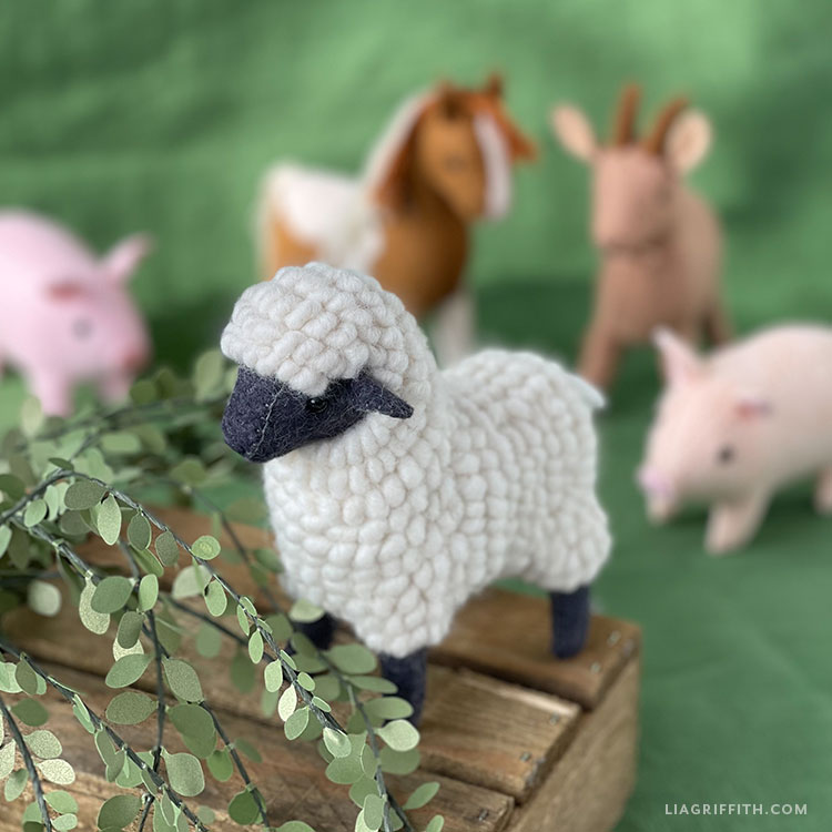 Felt Sheep Stuffie DIY Template & Tutorial - Lia Griffith