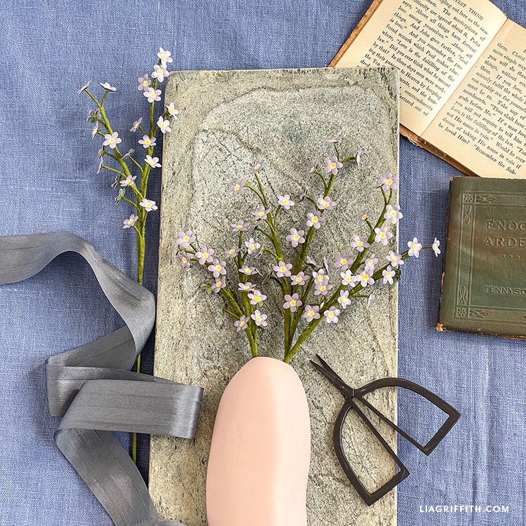 Frosted Paper Forget-me-nots - Lia Griffith