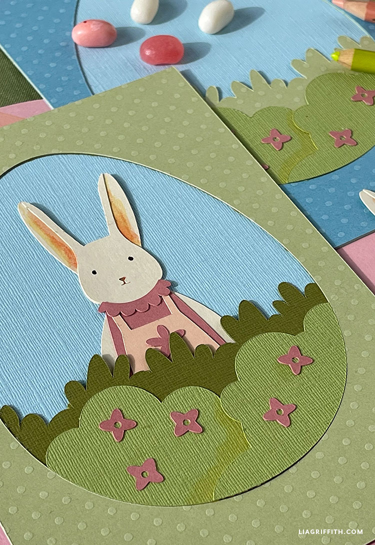 Papercut Bunny Card Template & Tutorial - Lia Griffith