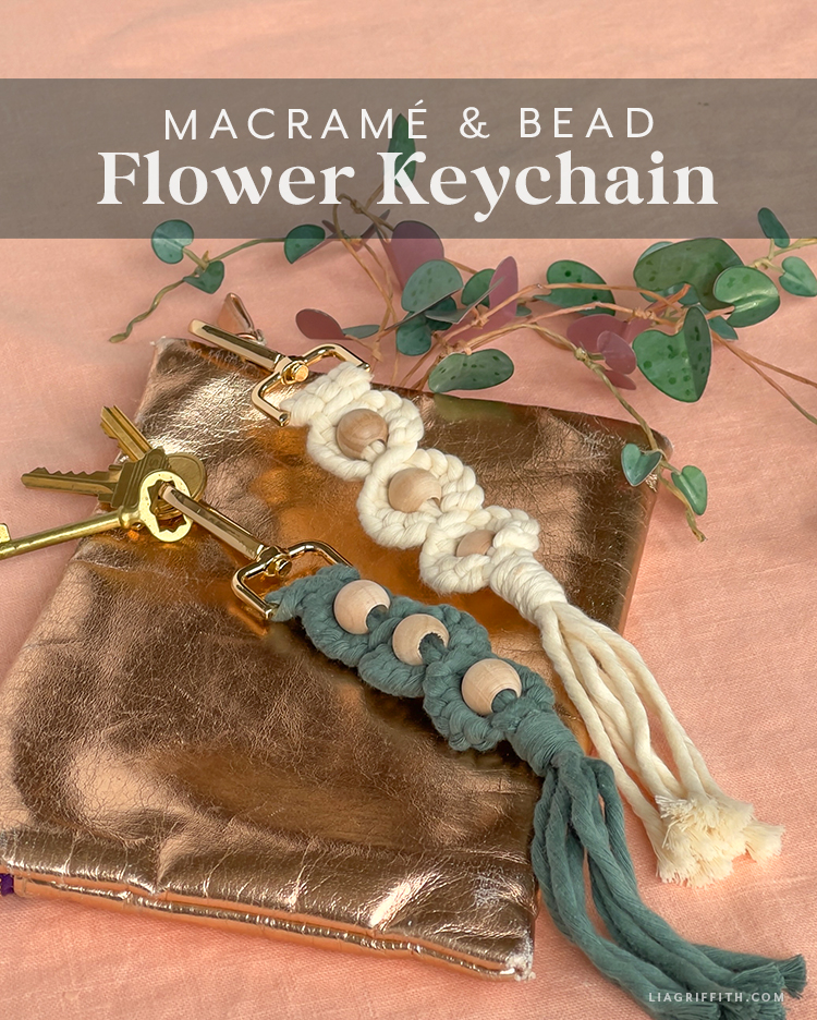 VIDEO: Macrame Flower Key Chain DIY Tutorial - Lia Griffith