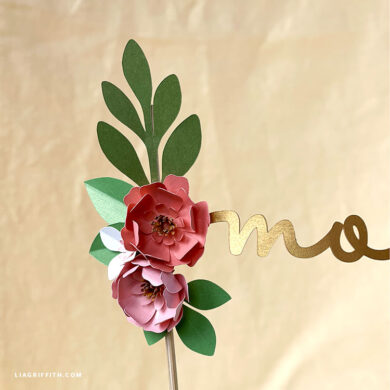 Mom Floral Cake Topper Template & Tutorial - Lia Griffith