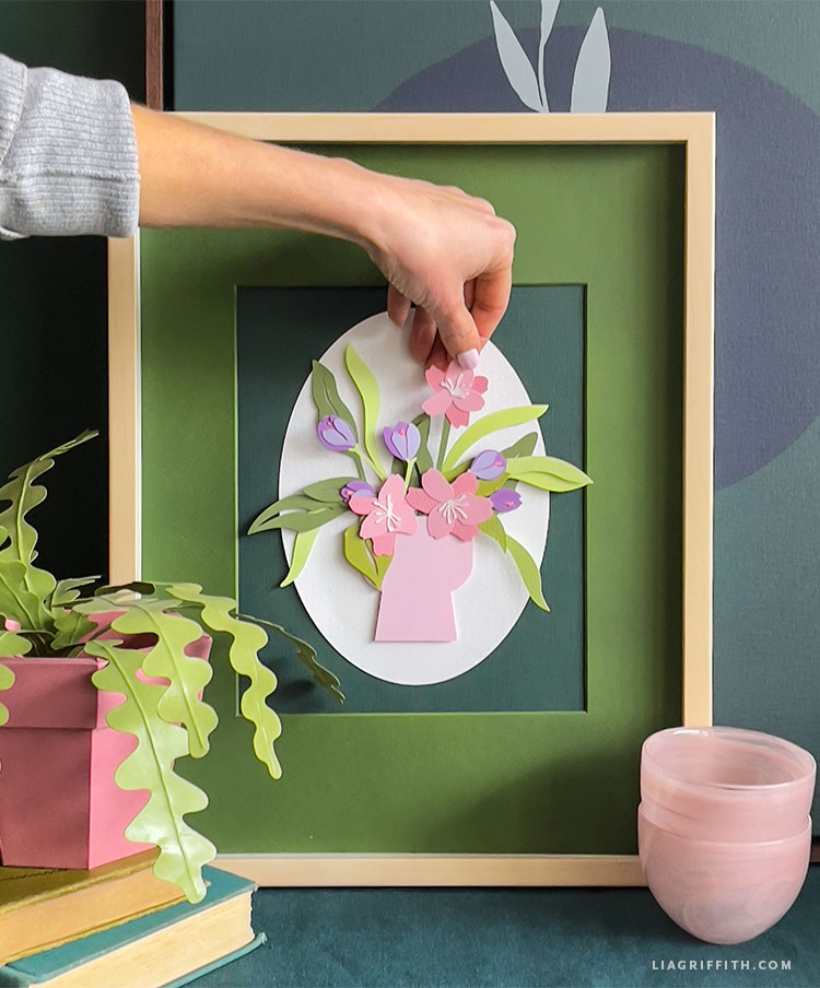 Papercut Flower Bouquet Wall Art Template & Tutorial - Lia Griffith