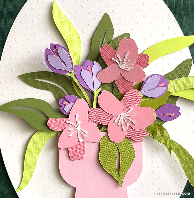 Papercut Flower Bouquet Wall Art Template & Tutorial - Lia Griffith