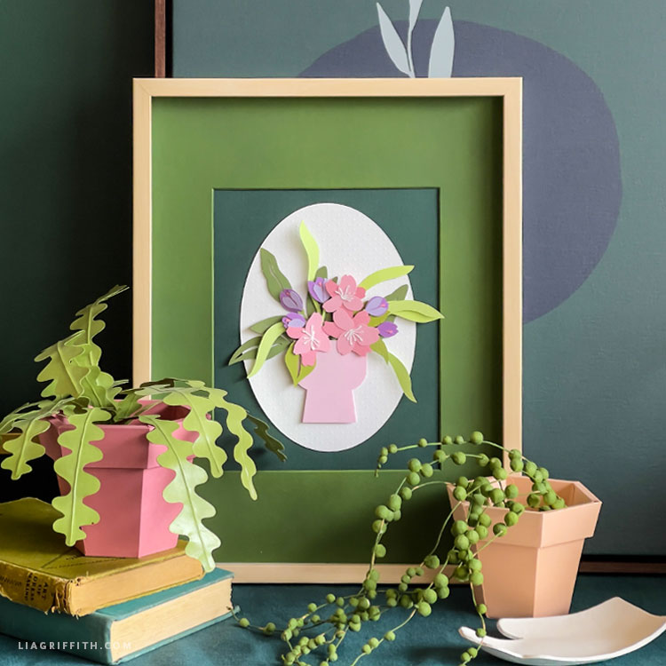 Papercut Flower Bouquet Wall Art Template & Tutorial - Lia Griffith