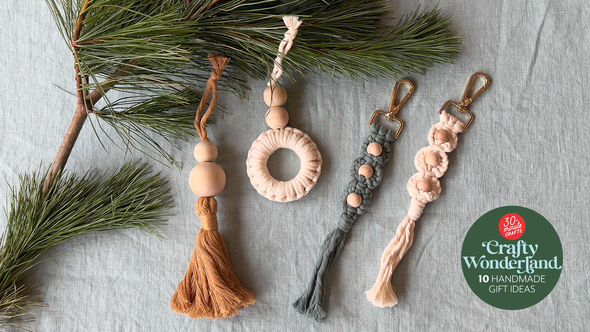 Wood Bead Macrame Ornaments DIY Tutorial - Lia Griffith