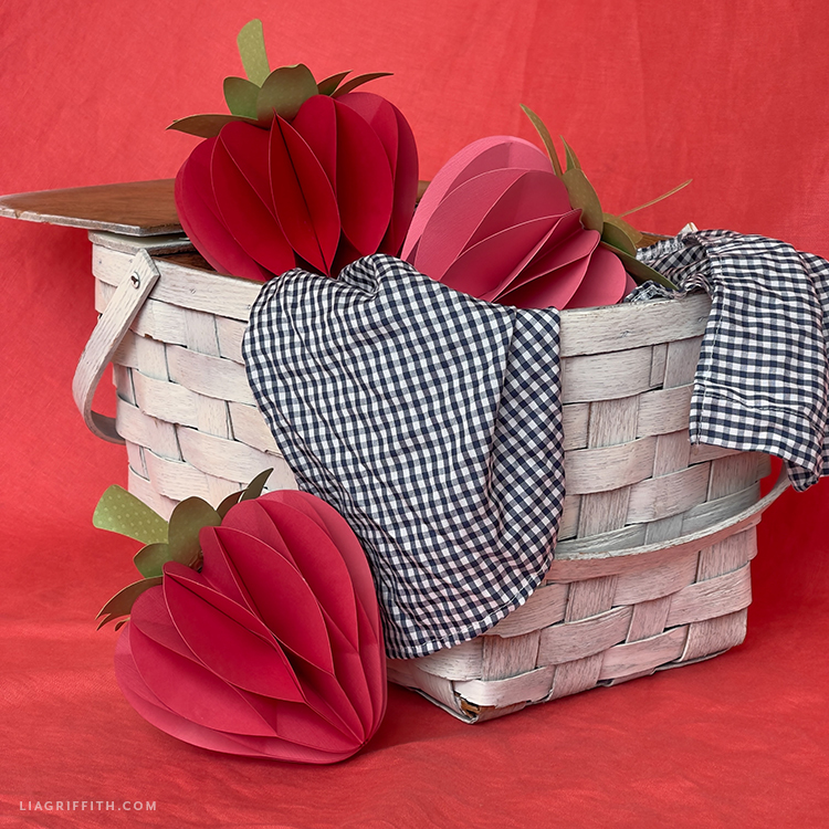 Jumbo Cardstock Honeycomb Strawberry - Lia Griffith