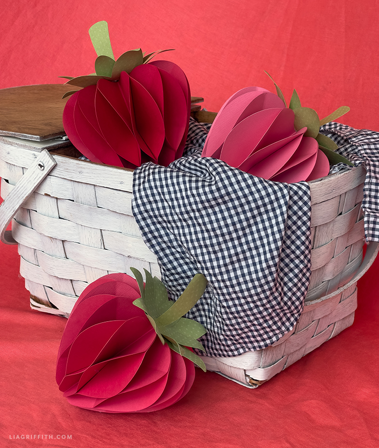 Jumbo Cardstock Honeycomb Strawberry - Lia Griffith