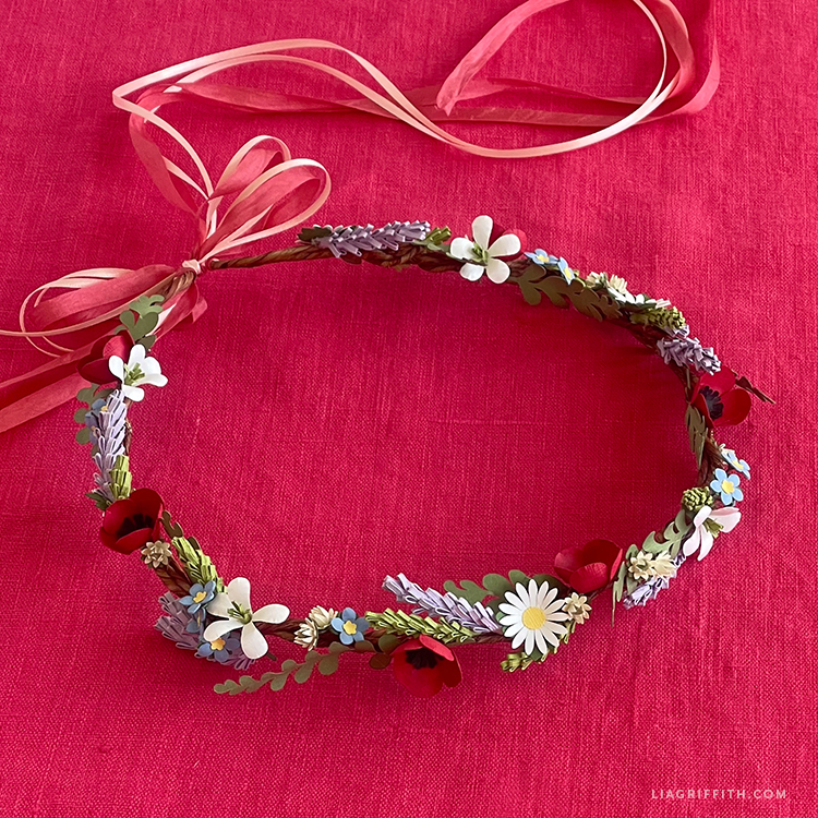 Cardstock Paper Flower Crown - Lia Griffith