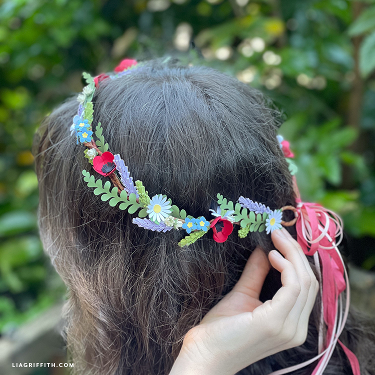 Cardstock Paper Flower Crown - Lia Griffith