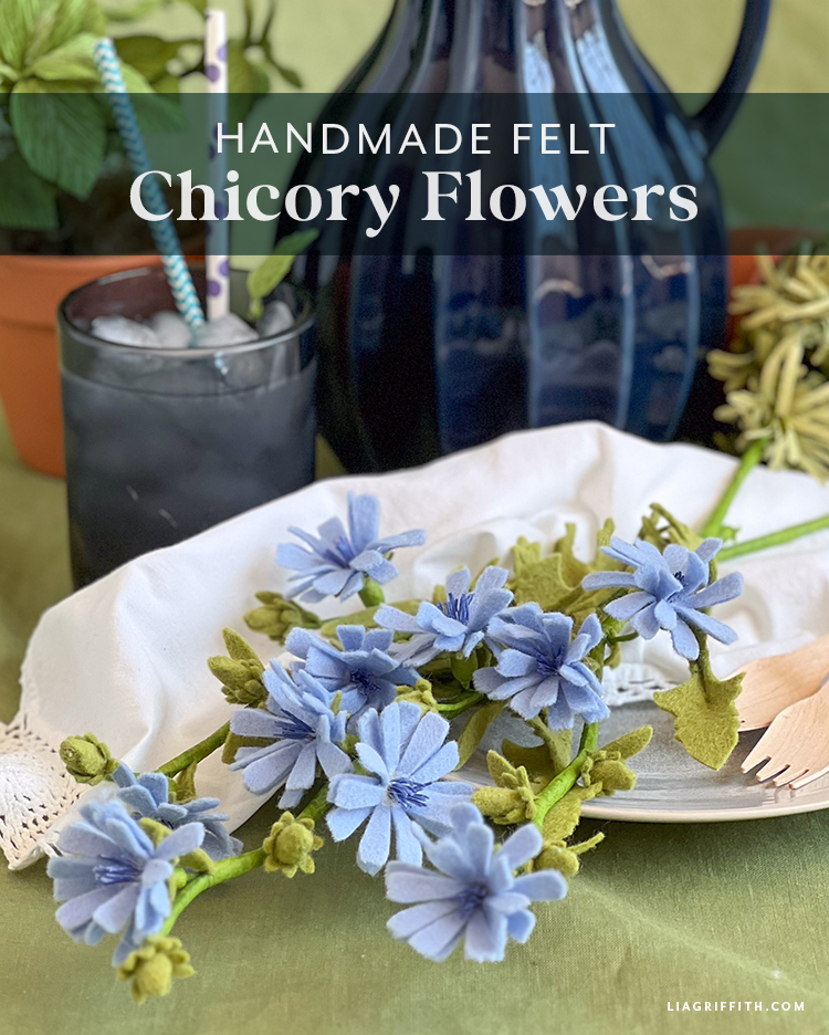 Felt Chicory Flowers - Lia Griffith