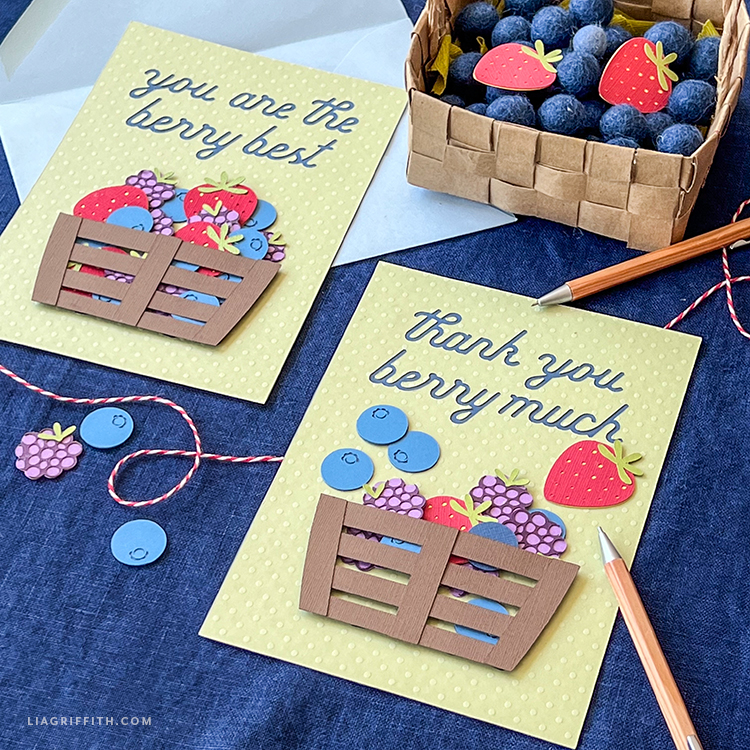 Layered Paper Berry Card - Lia Griffith