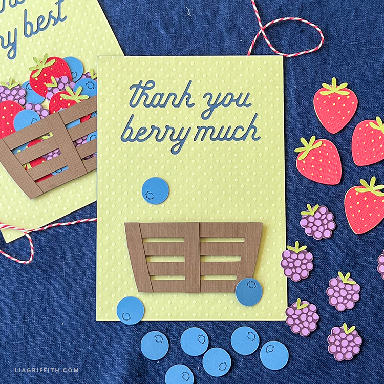 Layered Paper Berry Card - Lia Griffith