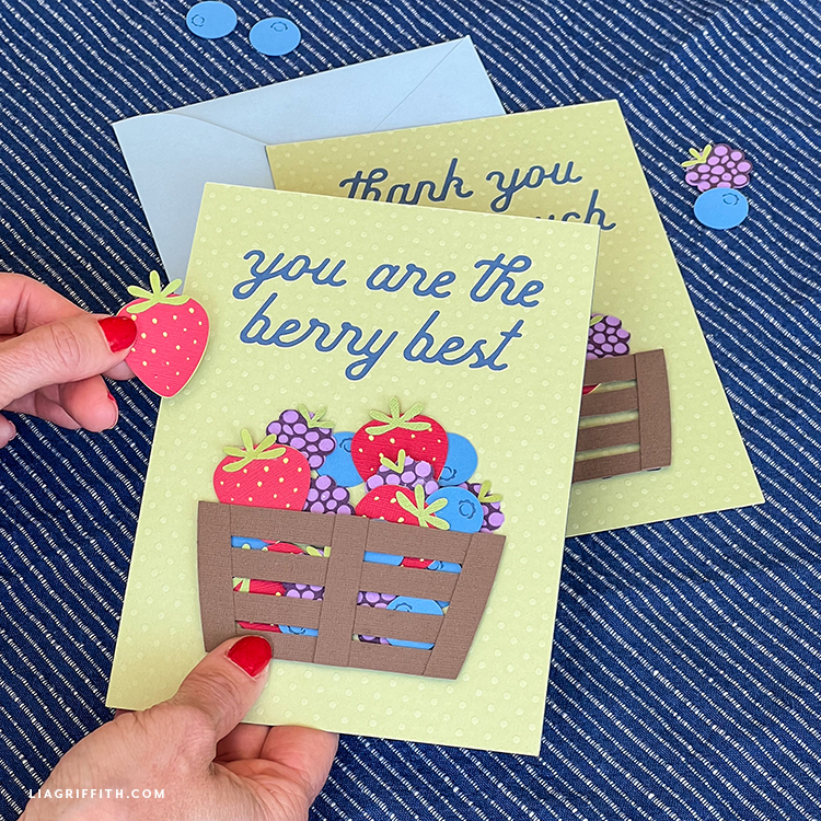 Layered Paper Berry Card - Lia Griffith