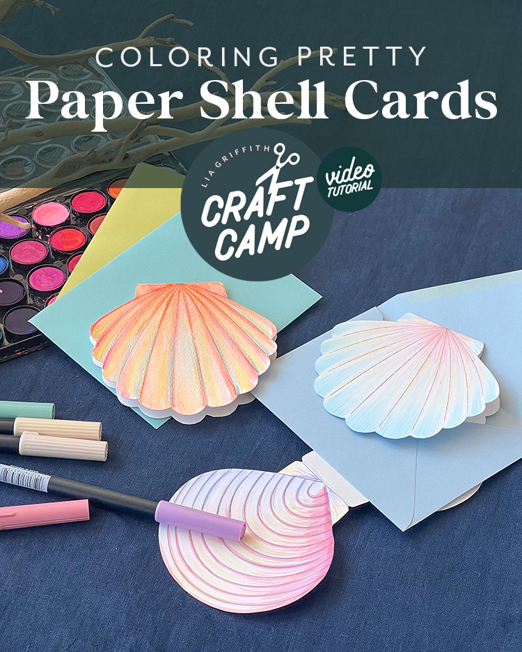 VIDEO: Colored Paper Shell Cards - Lia Griffith
