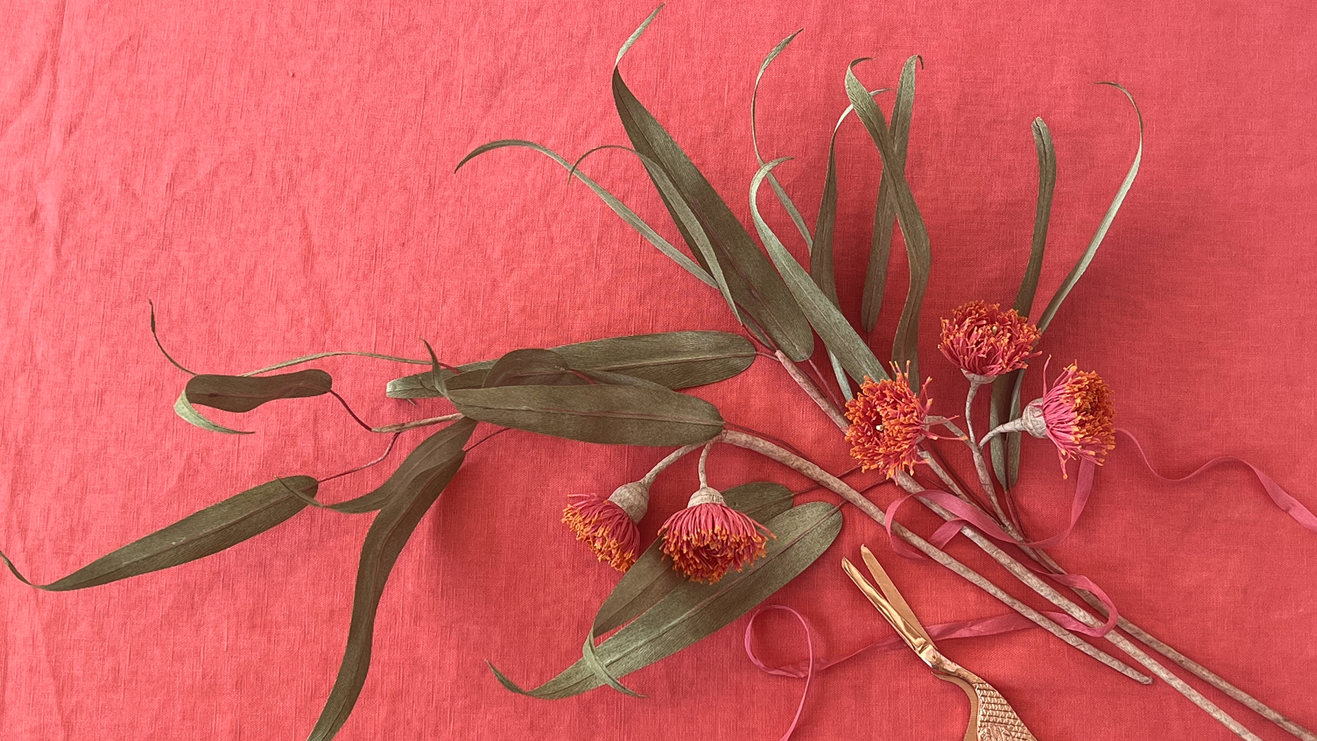 Crepe Eucalyptus Gum Tree Branch - Member Make Workshop - Lia Griffith