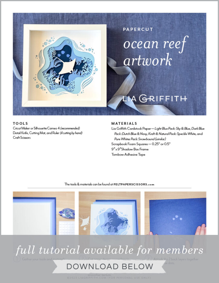 Papercut Ocean Reef Artwork - Lia Griffith