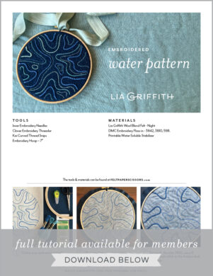 Water Pattern Embroidery - Lia Griffith