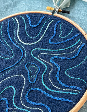 Water Pattern Embroidery - Lia Griffith