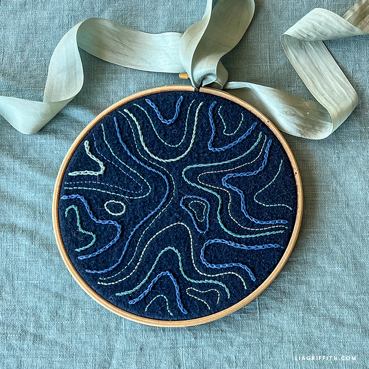 Water Pattern Embroidery - Lia Griffith