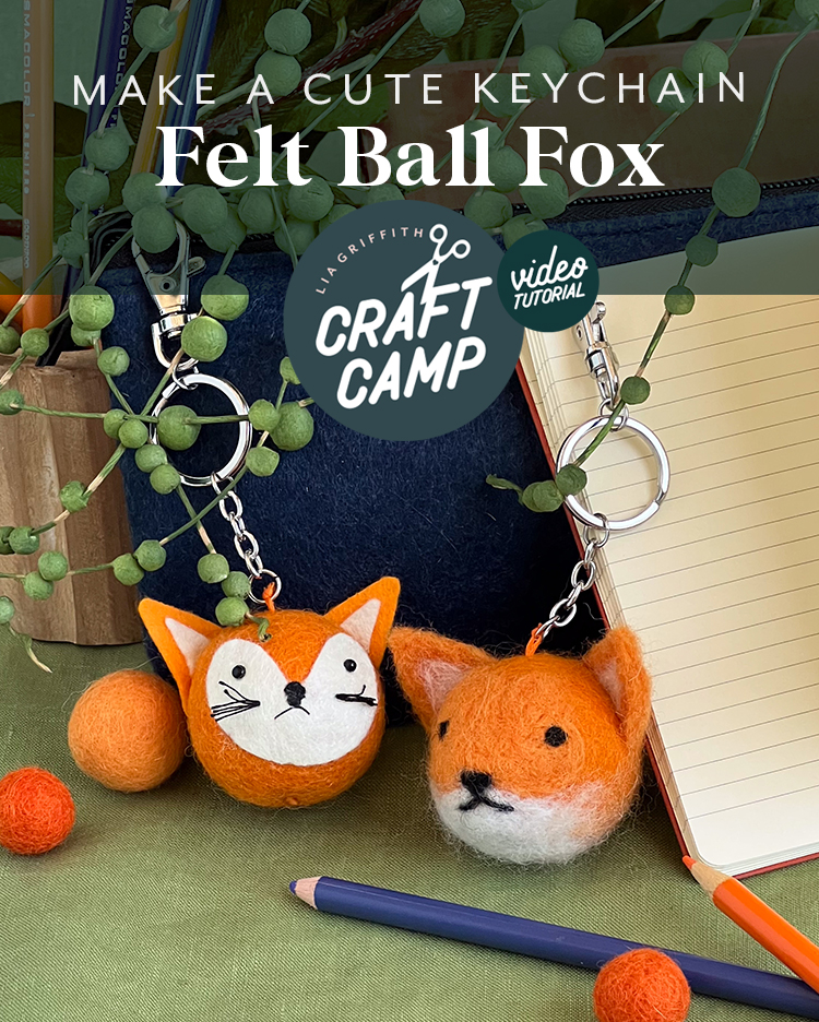 VIDEO: Felt Ball Fox Keychain - Lia Griffith