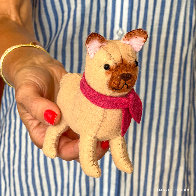 Felt French Bulldog - Lia Griffith