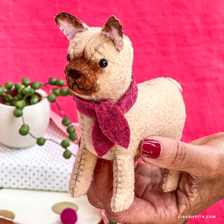 Felt French Bulldog - Lia Griffith