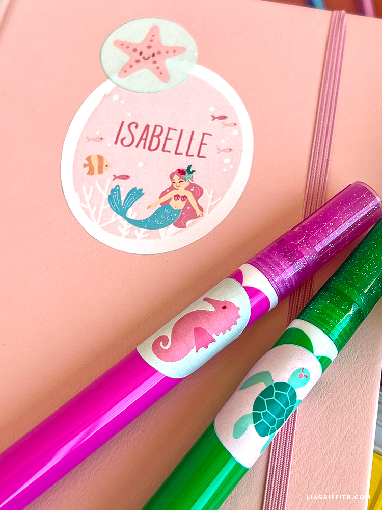 Printable Mermaid & Friends Labels - Lia Griffith