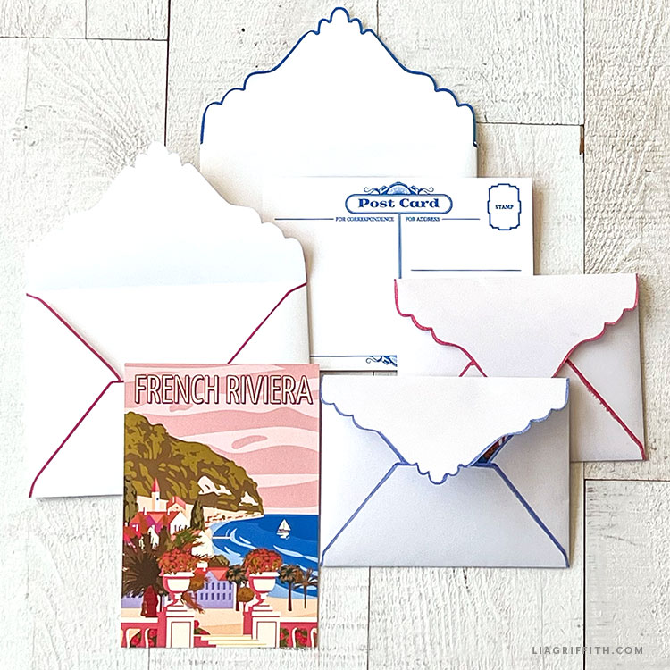 Travel Postcard & Vintage Envelope - Lia Griffith