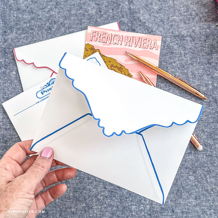 Travel Postcard & Vintage Envelope - Lia Griffith